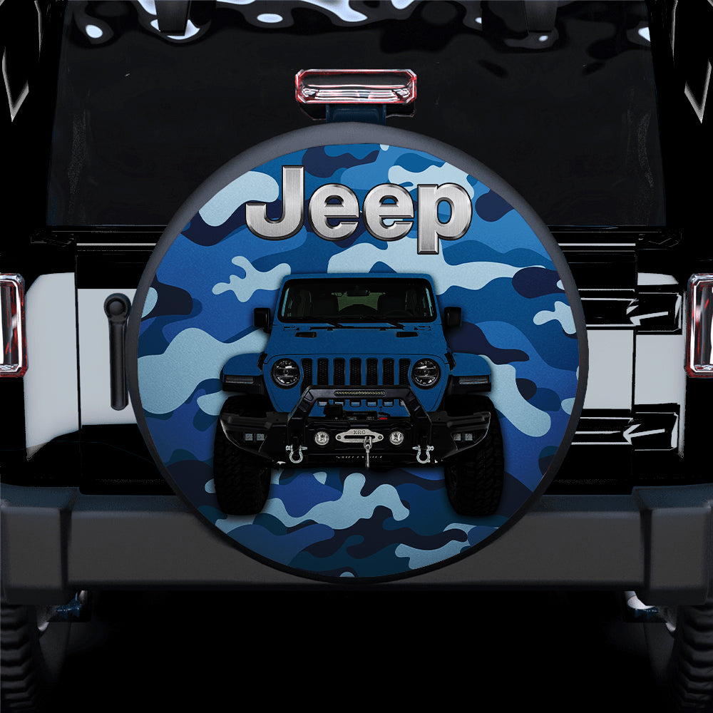 Blue Jeep Camouflage Spare Tire Covers for Campers and Outdoor Use ...