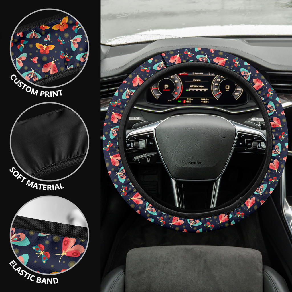 Beautiful Butterfly Premium Car Steering Wheel Cover - AnimeBape
