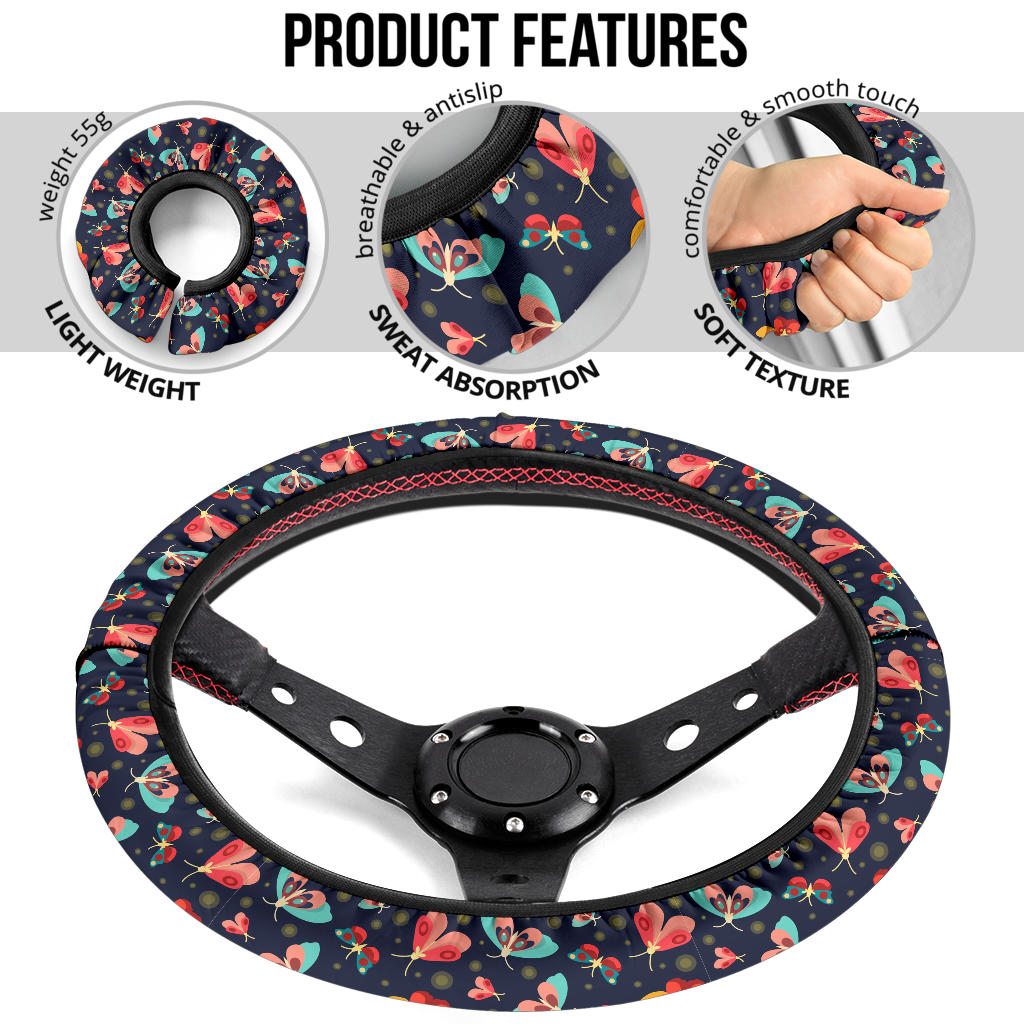 Beautiful Butterfly Premium Car Steering Wheel Cover - AnimeBape