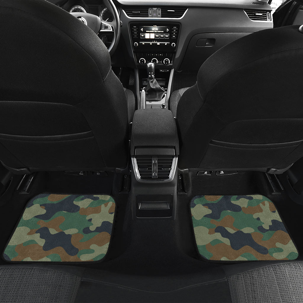 Bright Green Camo Car Floor Mats - Durable Car Accessories - AnimeBape