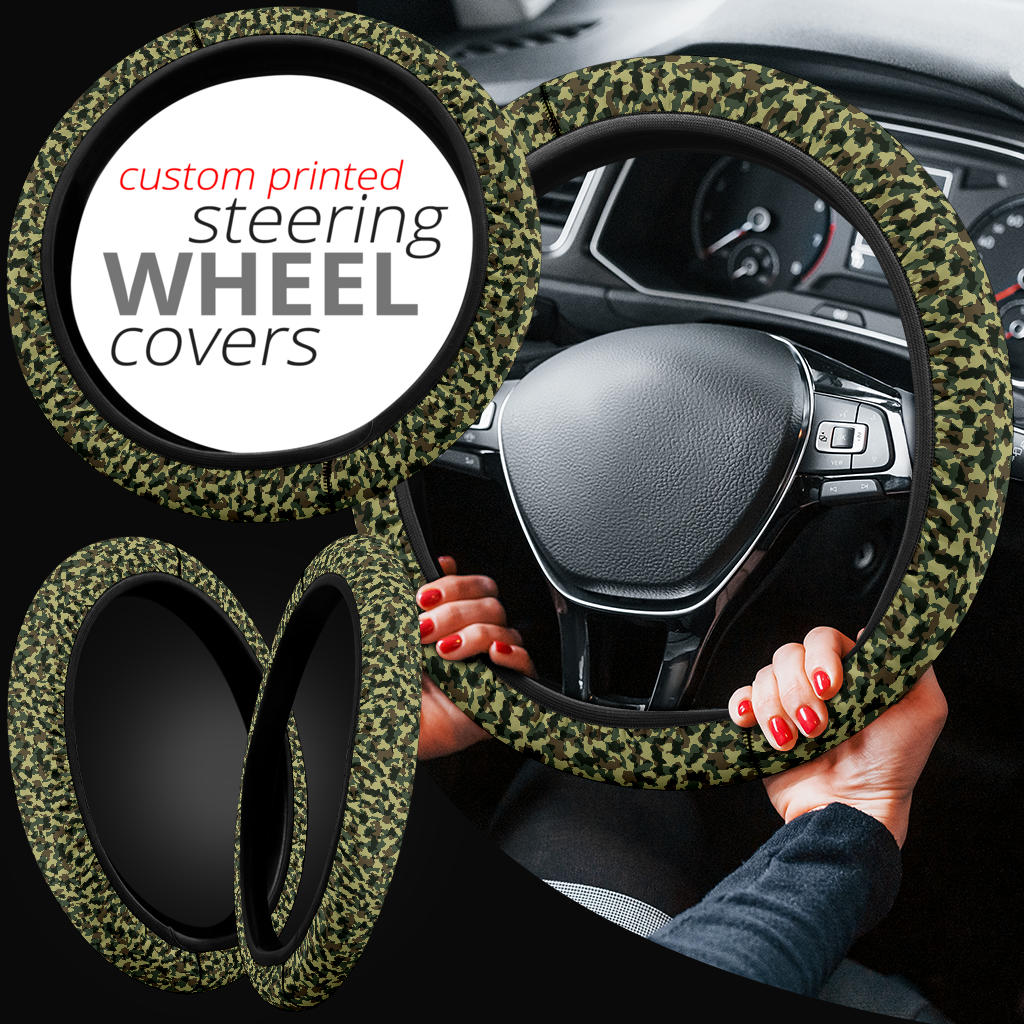 US Army Camouflage Premium Car Steering Wheel Cover 7068 - AnimeBape