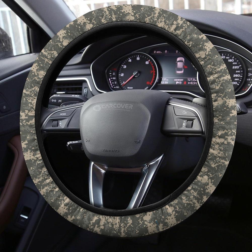 Custom US Army Camouflage Steering Wheel Cover for Cars - AnimeBape