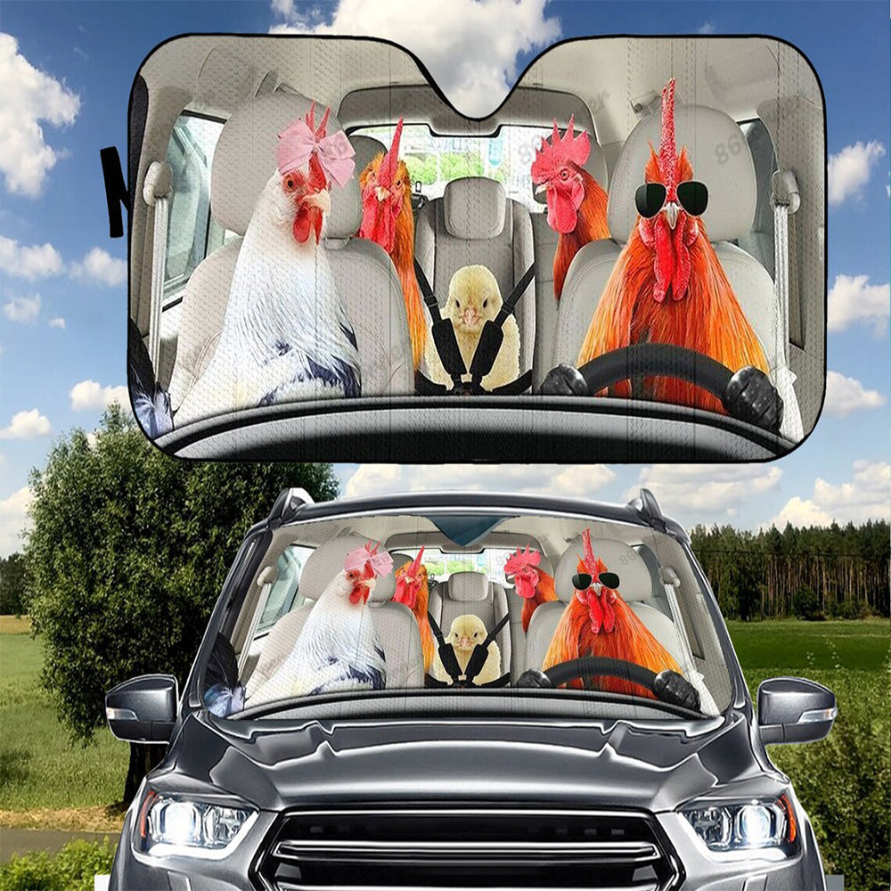 Chicken Car Sunshades for Family - Auto Sun Protection - AnimeBape