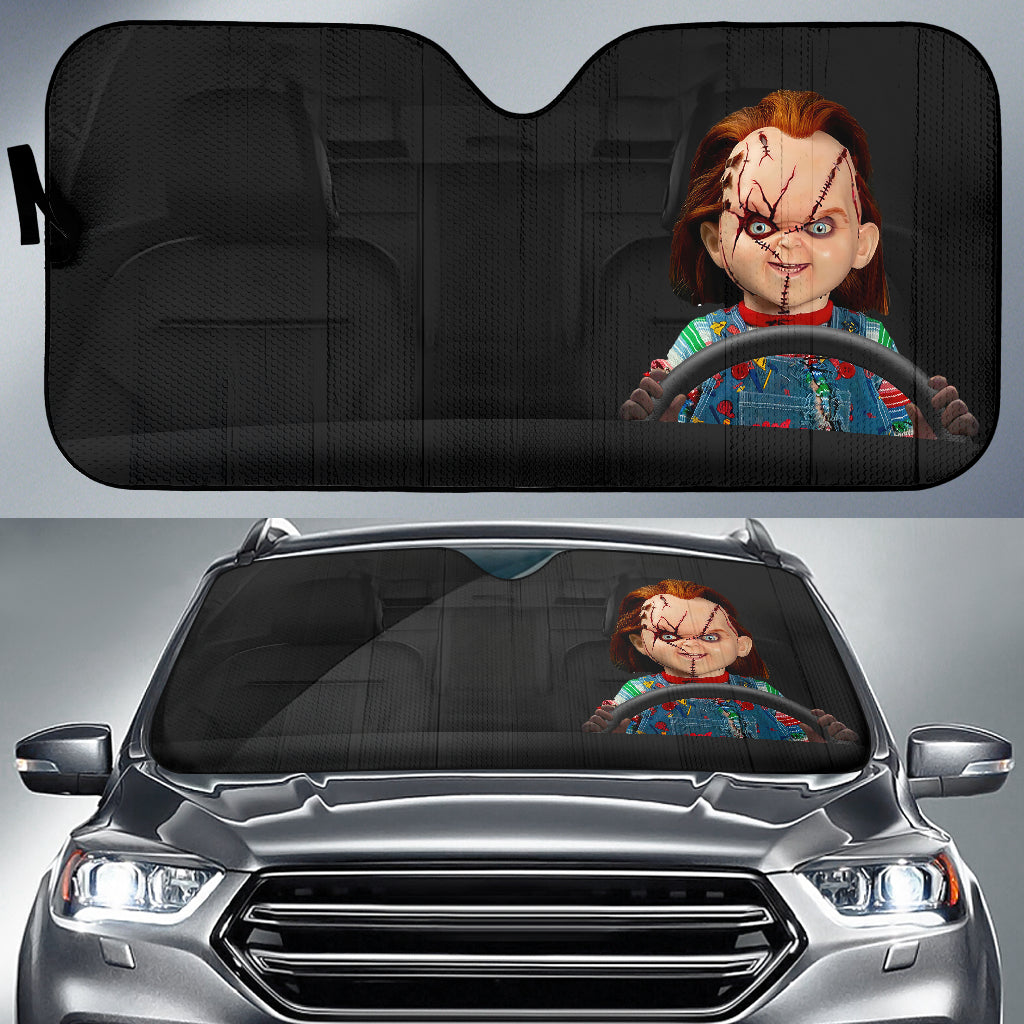 Chucky Horror Movie Car Sunshades for Auto Protection and Style - AnimeBape