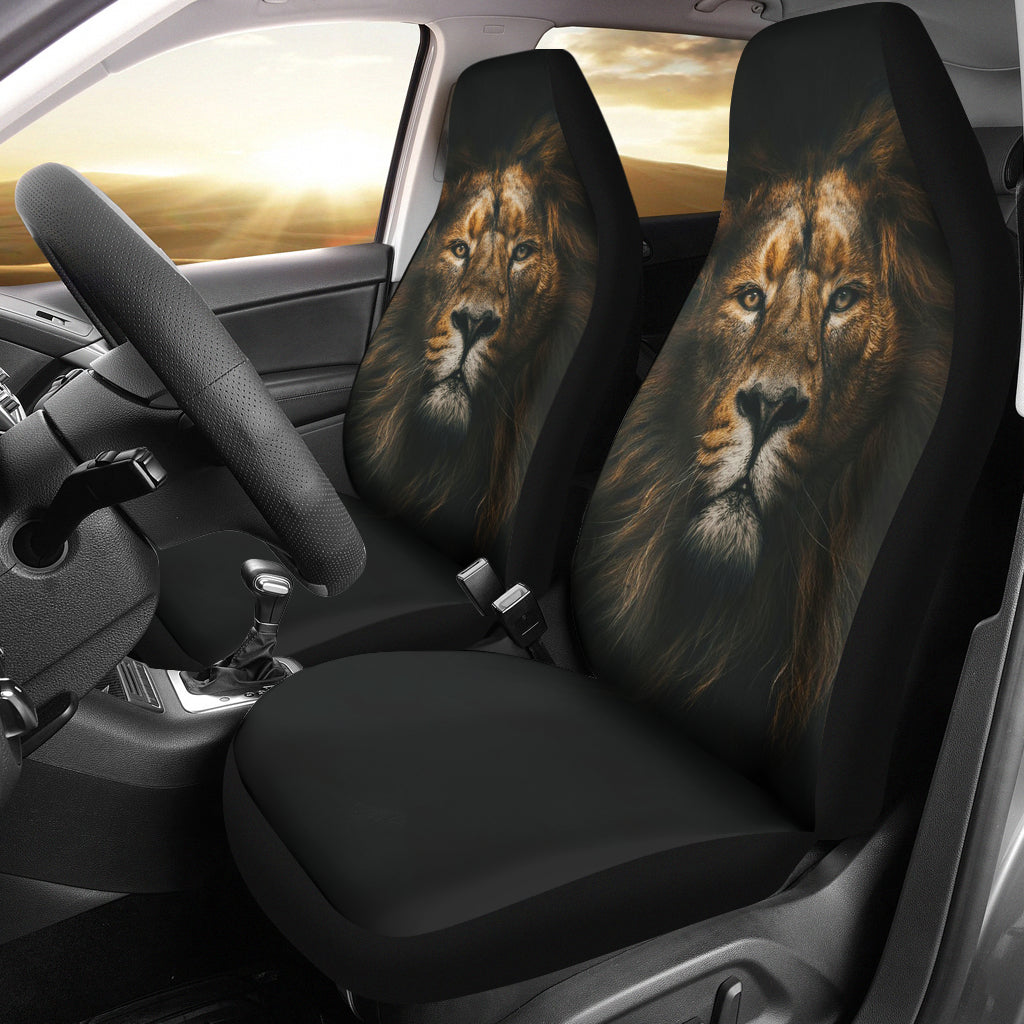 Custom Cool Lion Car Seat Covers – Premium Decor Protector - AnimeBape