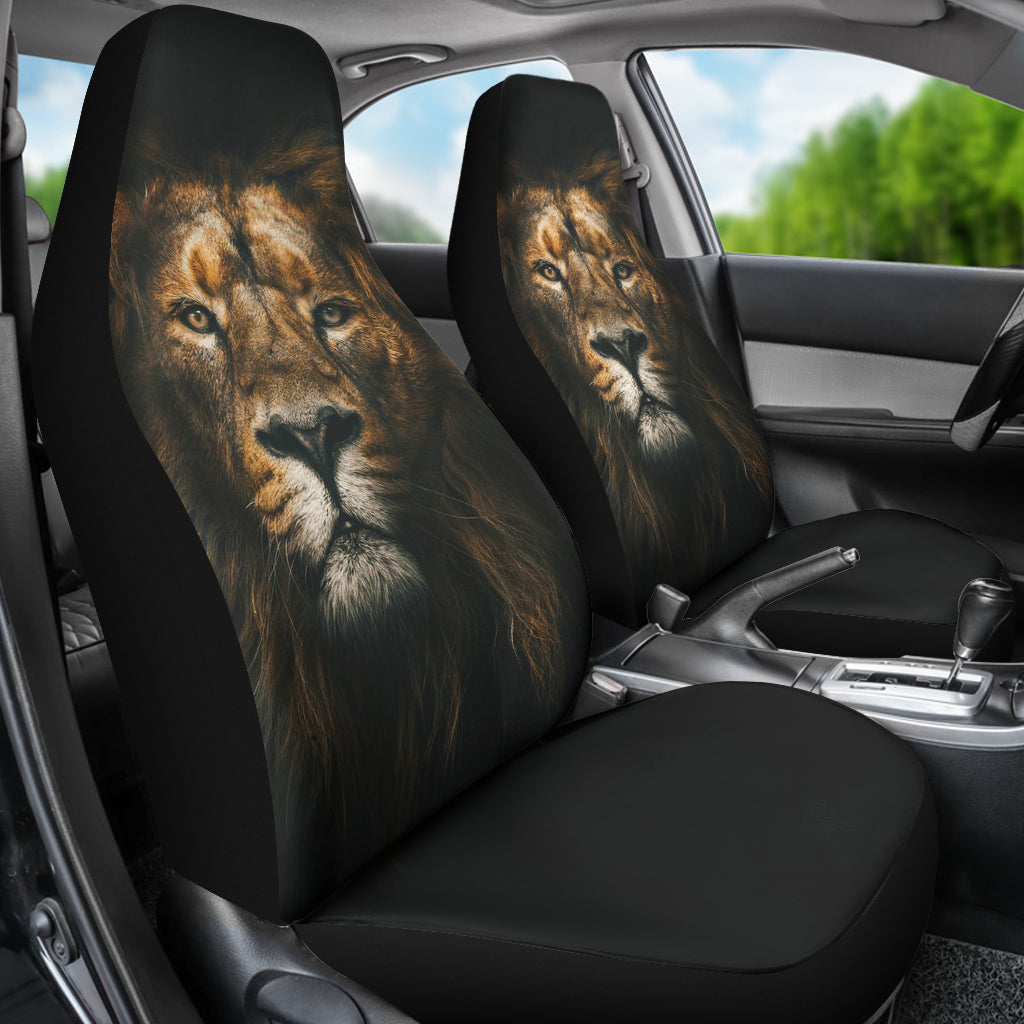 Custom Cool Lion Car Seat Covers – Premium Decor Protector - AnimeBape