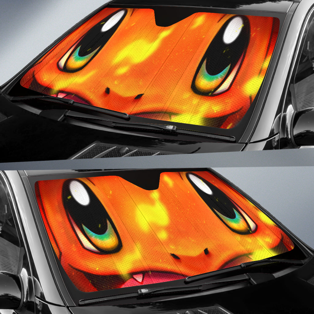 Charmander Face Pokémon Auto Sunshades for Car Sun Protection - AnimeBape