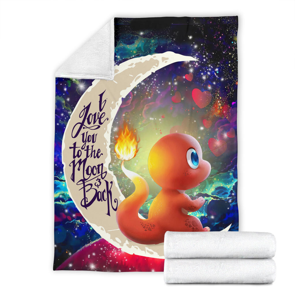 Charmander Pokemon Galaxy Blanket - Cute Love You To The Moon Design ...