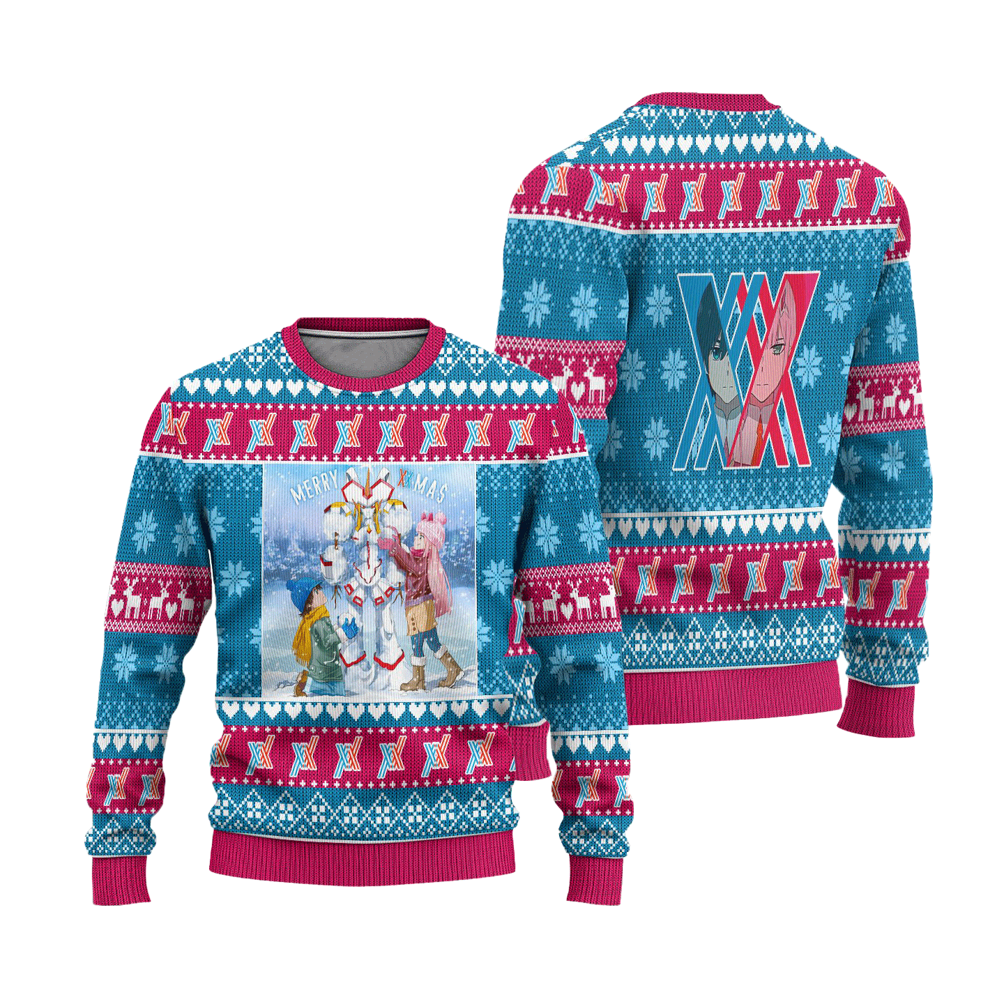 Darling In The Franxx Anime Custom Christmas Sweater Ugly Xmas Gift ...
