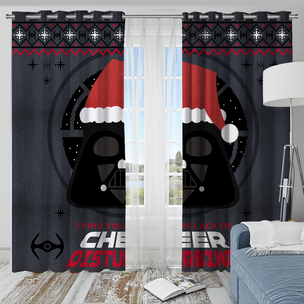 Darth Vader Holiday Window Curtain for Festive Home Decor - AnimeBape