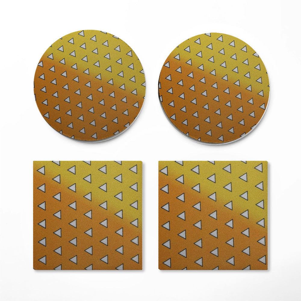 Demon Slayer Zenitsu Drink Coasters - AnimeBape
