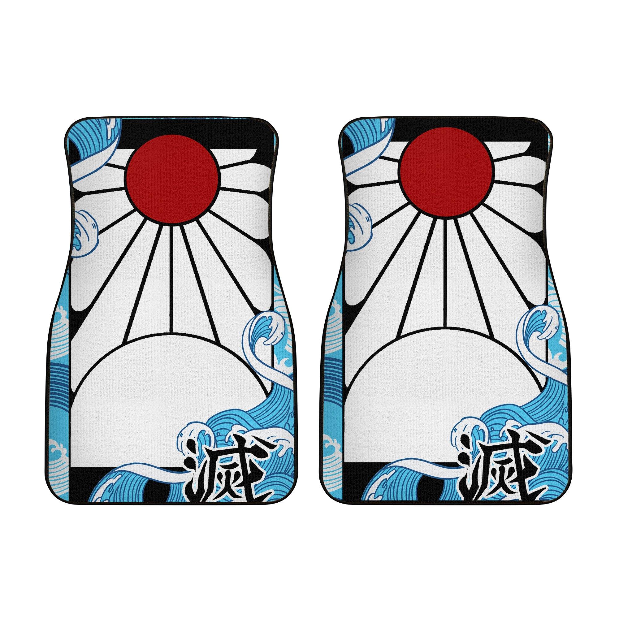 Tanjiro Demon Slayer Hanafuda Car Floor Mats | Kimetsu no Yaiba - AnimeBape