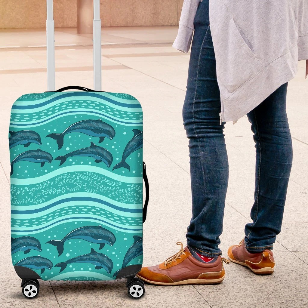 Dolphin Luggage Cover - Suitcase Protector for Travel Safety - AnimeBape