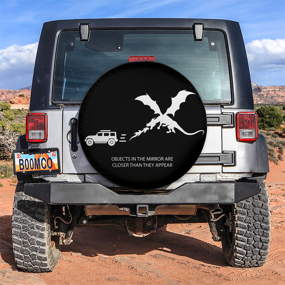 Funny Dragon Spare Tire Cover Gift for Campers - Jeep Accessory - AnimeBape