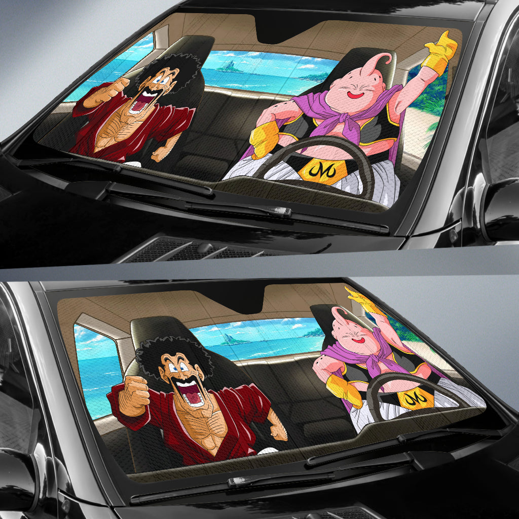 Fat Buu and Satan Dragon Ball Car Auto Sunshades for Sun Protection ...