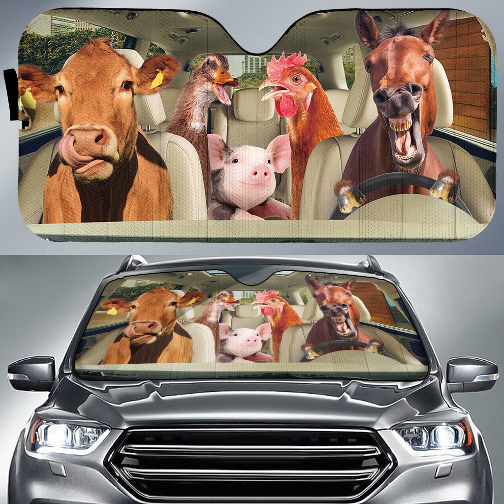 Animal Driving Car Auto Sunshades for UV Protection - AnimeBape