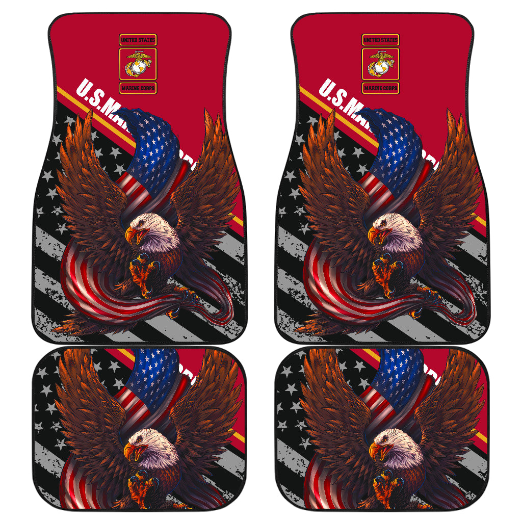 Eagle Car Floor Mats with American Flag Design - Durable Rubber Mats ...