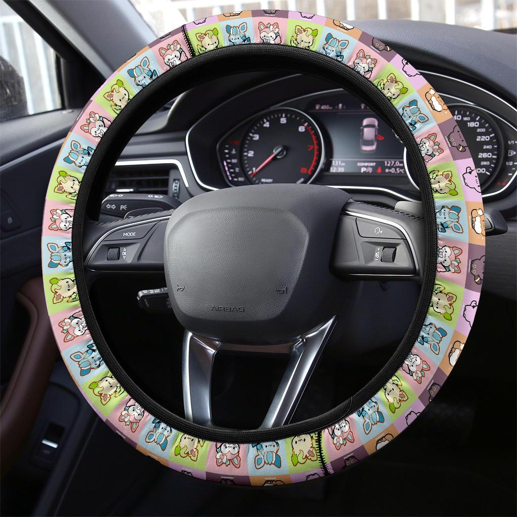 Eevee Pokemon Car Steering Wheel Cover for Eeveelutions 3 - AnimeBape