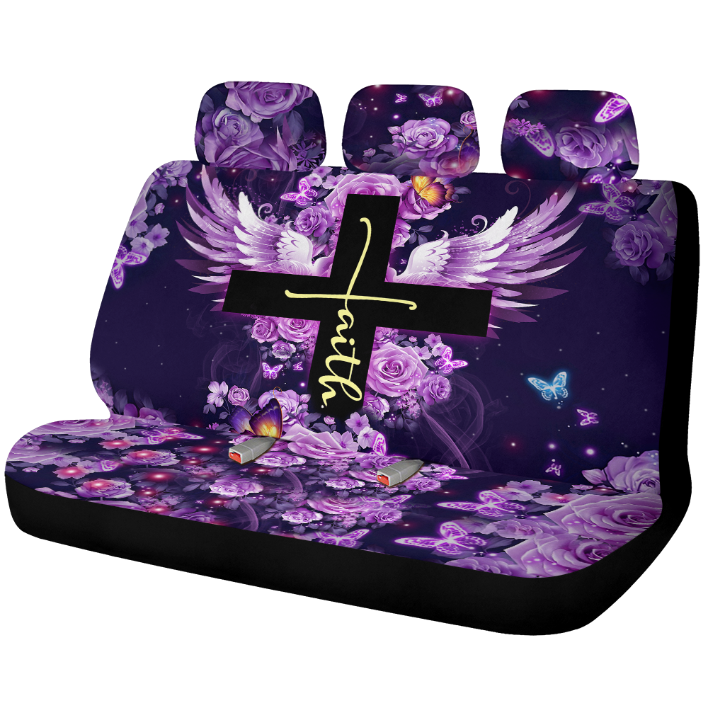 Faith Cross Car Back Seat Covers Decor Protectors - AnimeBape