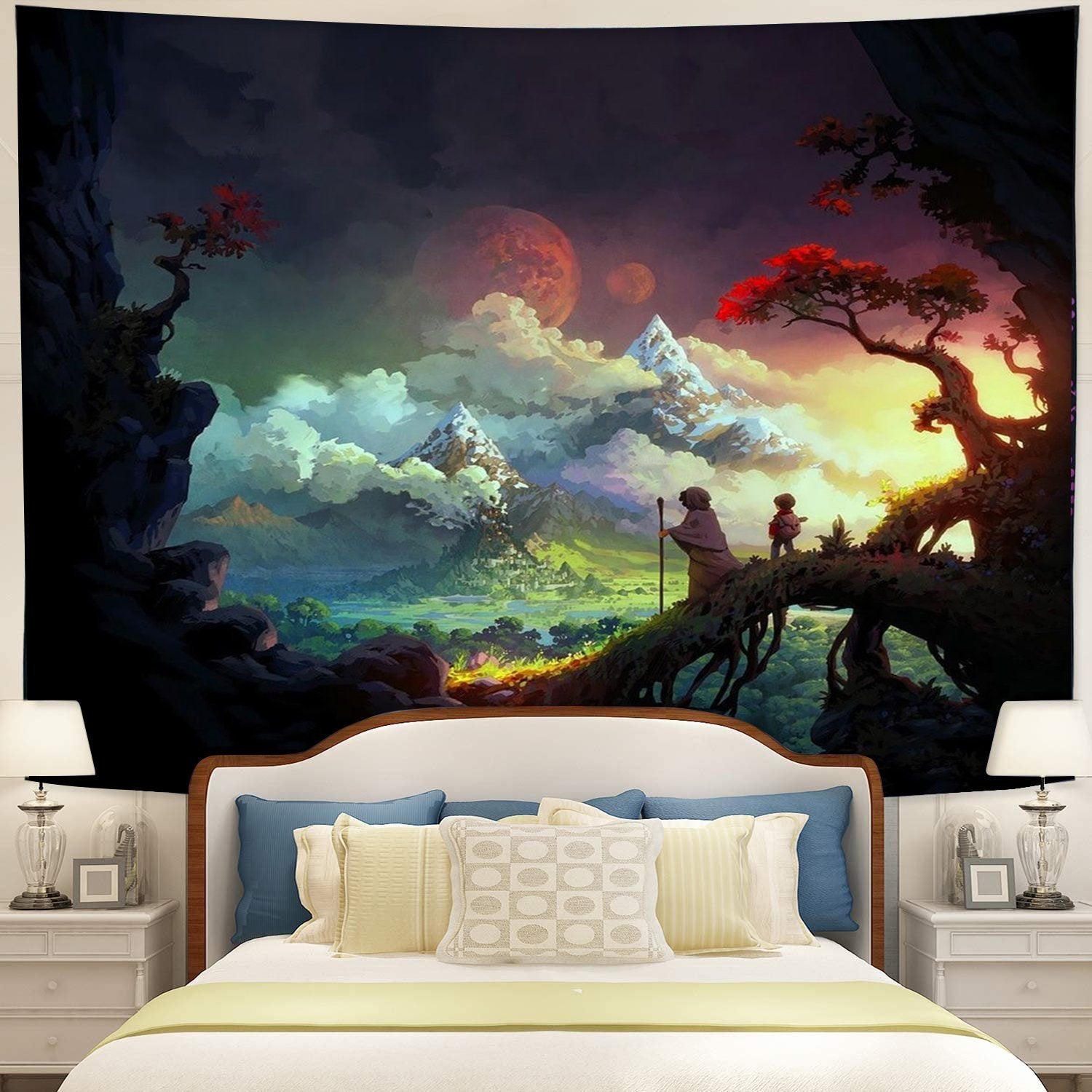 Fantasy Art Tapestry Wall Hanging for Home Room Decor - AnimeBape