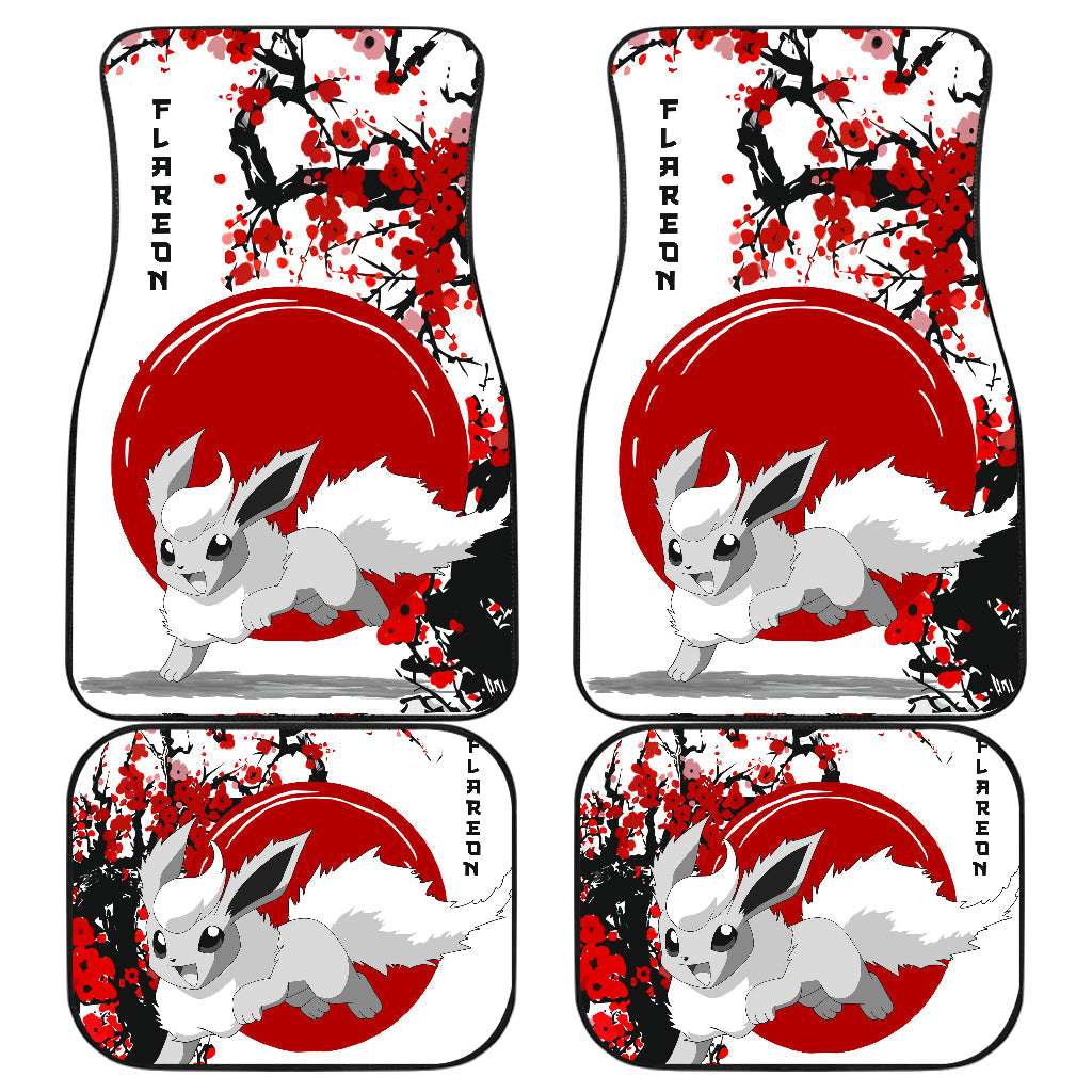 Flareon Car Floor Mats - Pokemon Japan Style Auto Interior Mats - AnimeBape