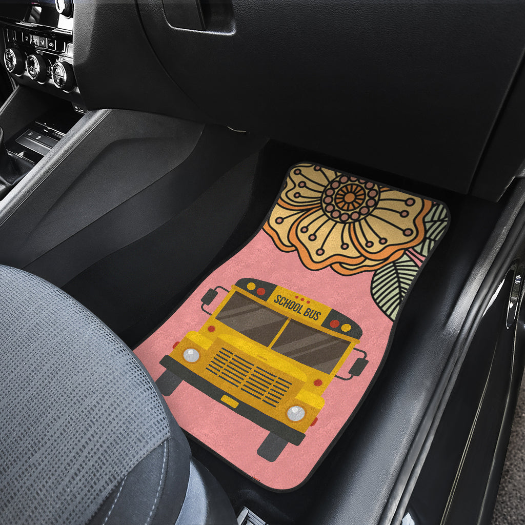 Floral Car Accessories for School Buses - Floor Mats - AnimeBape