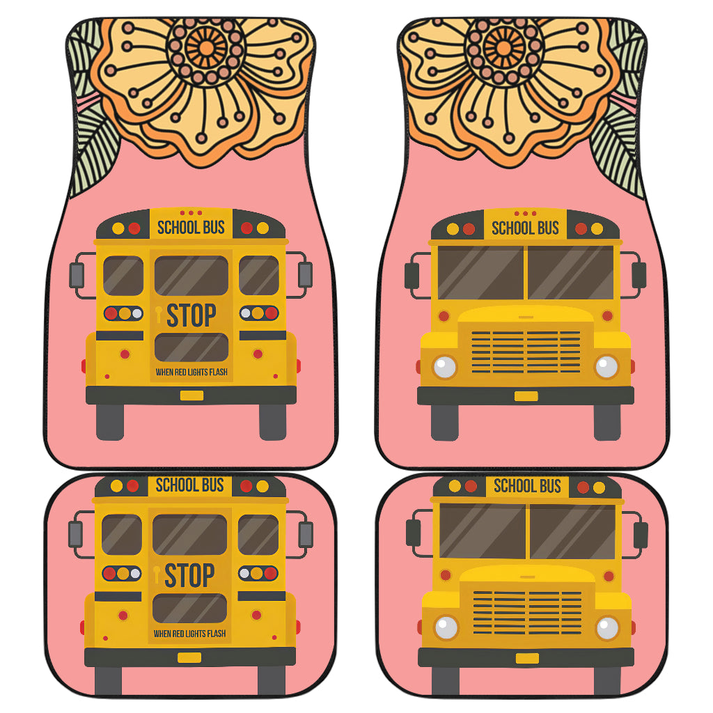 Floral Car Accessories for School Buses - Floor Mats - AnimeBape