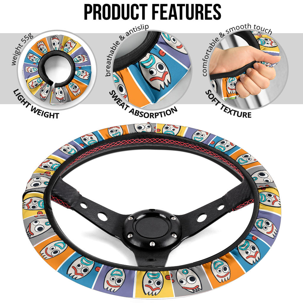 Forky Toy Story Steering Wheel Cover Premium Quality Vehicle Accessory ...