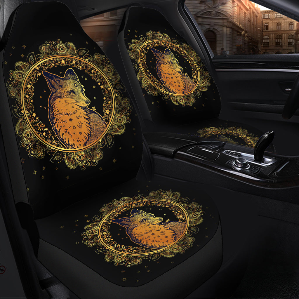 Premium Fox Mandala Custom Car Seat Covers Decor Protectors AnimeBape
