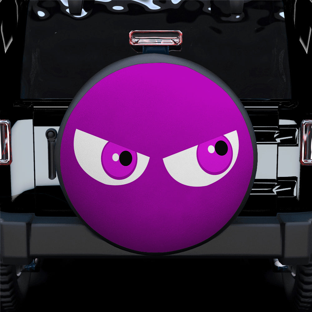 Funny Cartoon Jeep Spare Tire Cover for Campers - Angry Pink Eyes ...