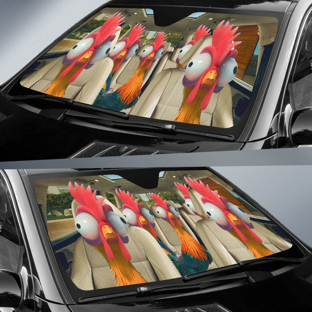 Funny Chickens Car Auto Sunshades for Sun Protection and Style - AnimeBape