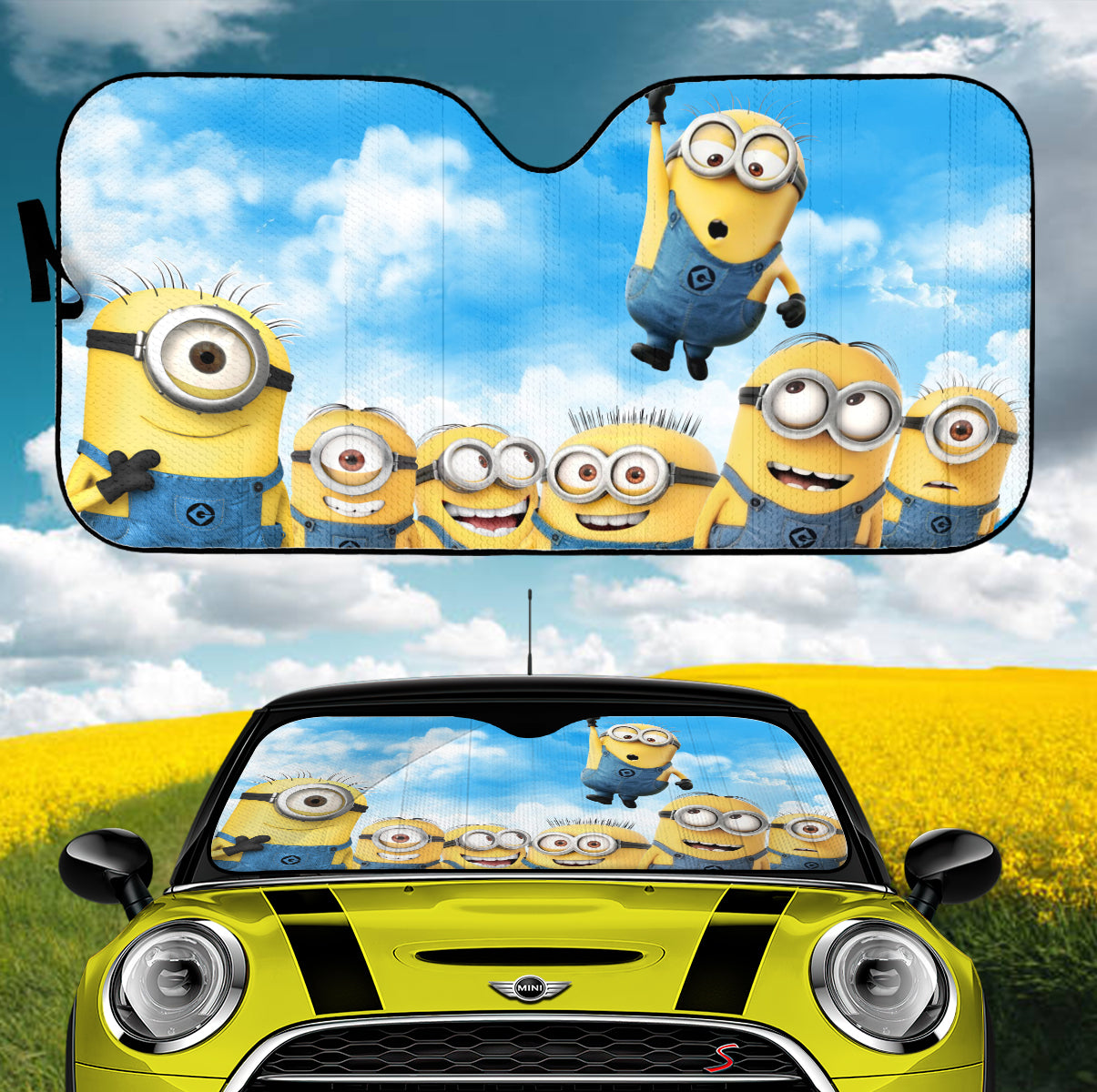 Funny Minions Auto Sunshades for Cars - Car Window Shades - AnimeBape
