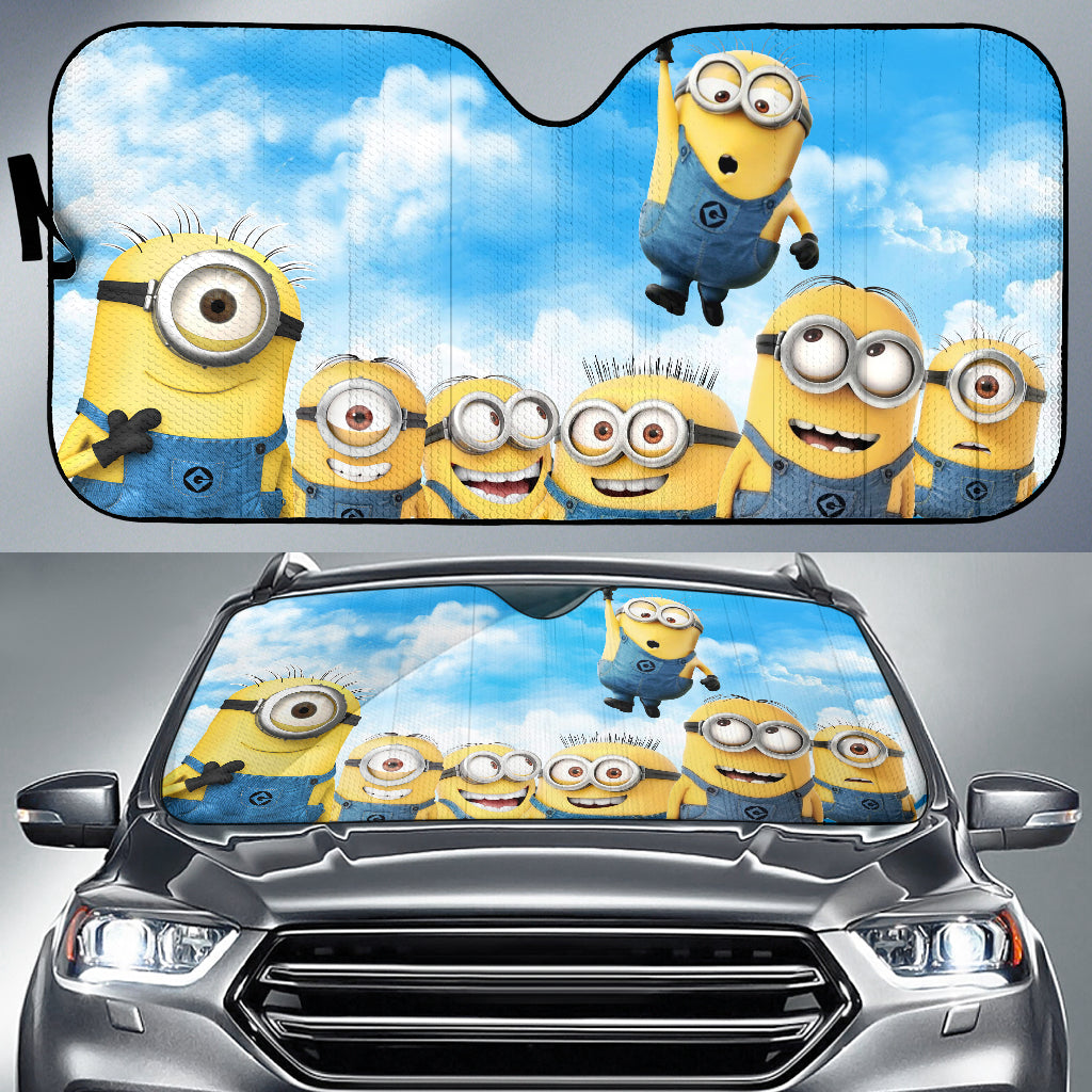 Funny Minions Auto Sunshades for Cars - Car Window Shades - AnimeBape