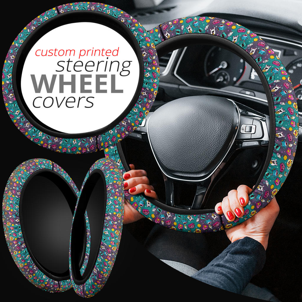 Funny Monsters Steering Wheel Cover for Cars - Premium Quality - AnimeBape