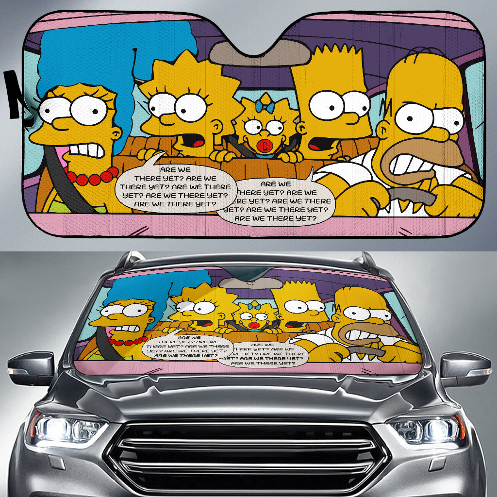 Simpsons Family Auto Sunshades - Funny Car Accessories for Drivers ...