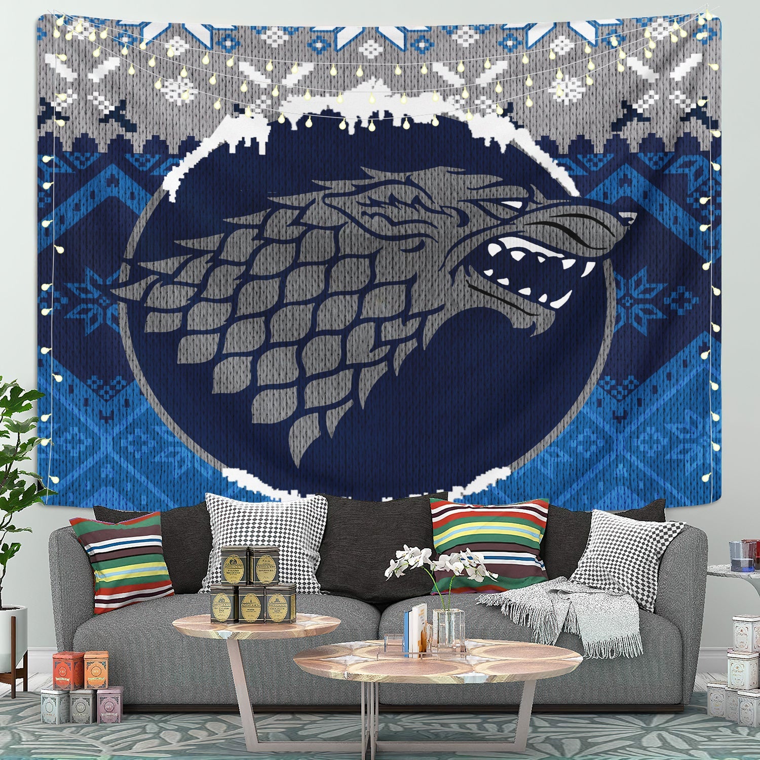 Game Of Thrones Stark Family Tapestry for Home Room Decor - AnimeBape