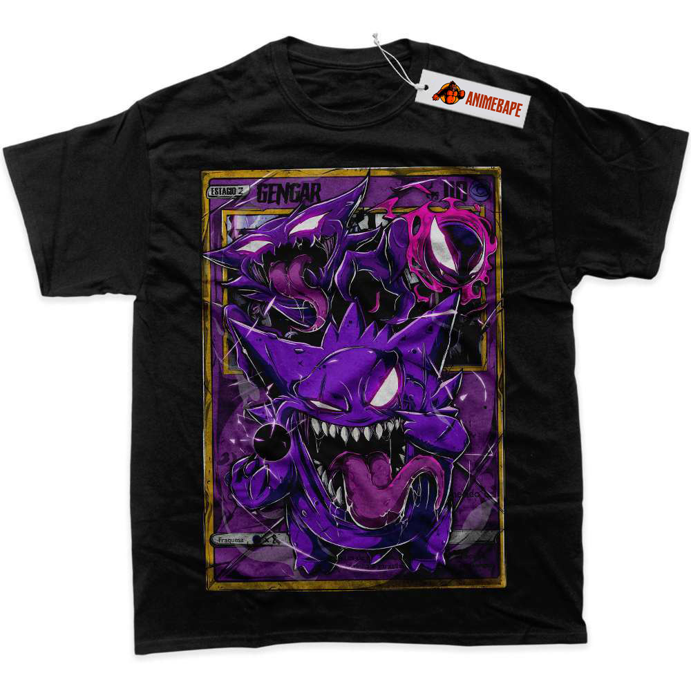 Gengar Pokemon Anime Graphic Tee Shirt for Fans Gengar - AnimeBape