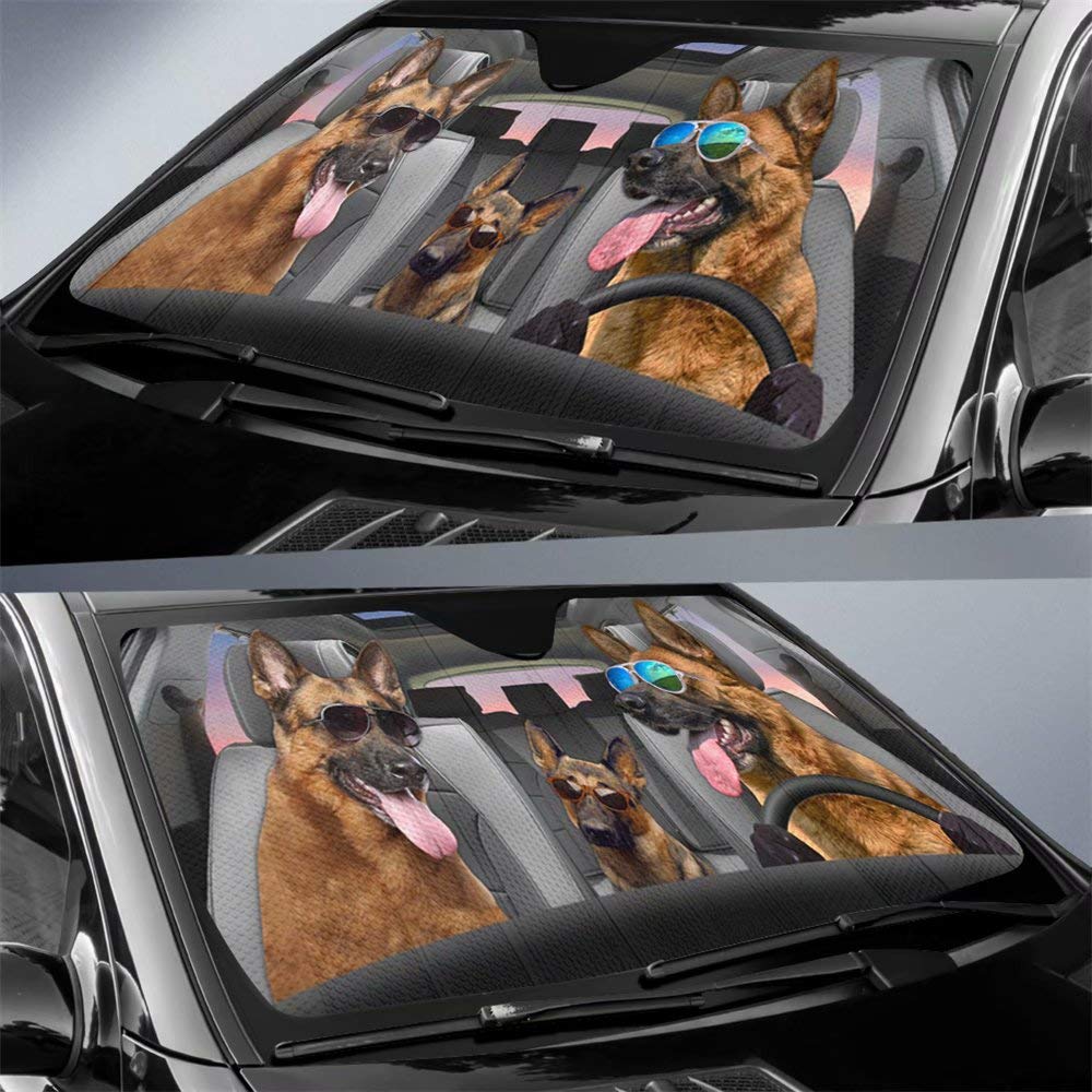 German Shepherd Dog Car Sunshades – UV Protection Window Covers - AnimeBape