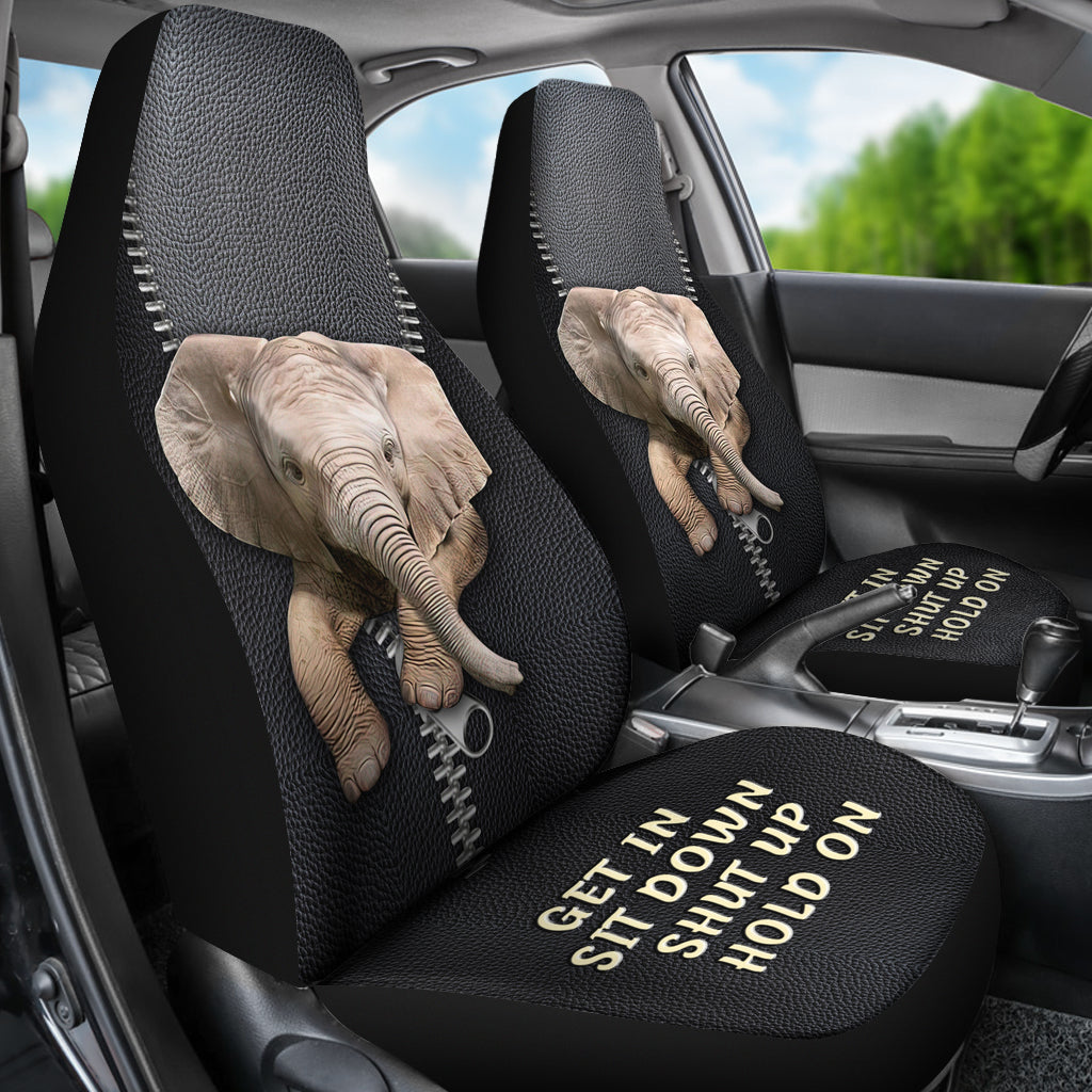 Premium Baby Elephant Custom Car Seat Covers Decor Protectors AnimeBape