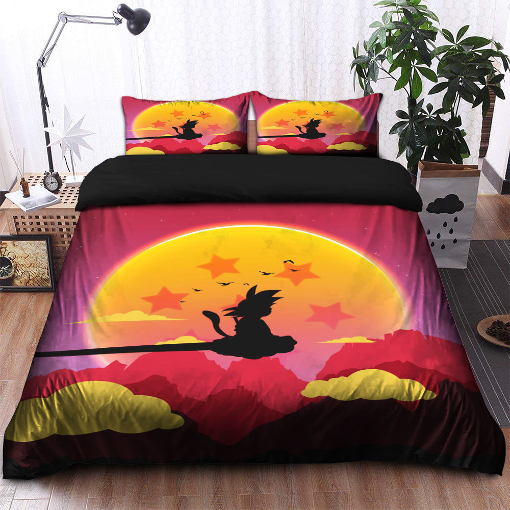 Goku Kid Cloud Duvet Cover Bedding Set with 2 Pillowcases - AnimeBape