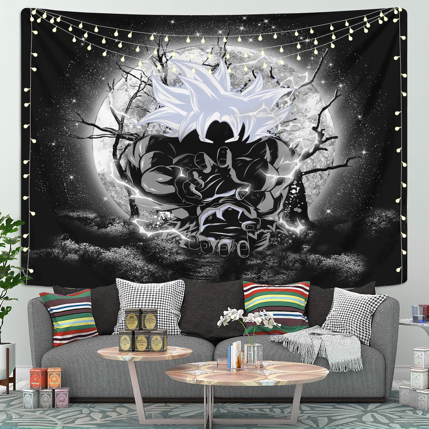 Goku Ultra Instinct Dragon Ball Decor Tapestry for Room - AnimeBape