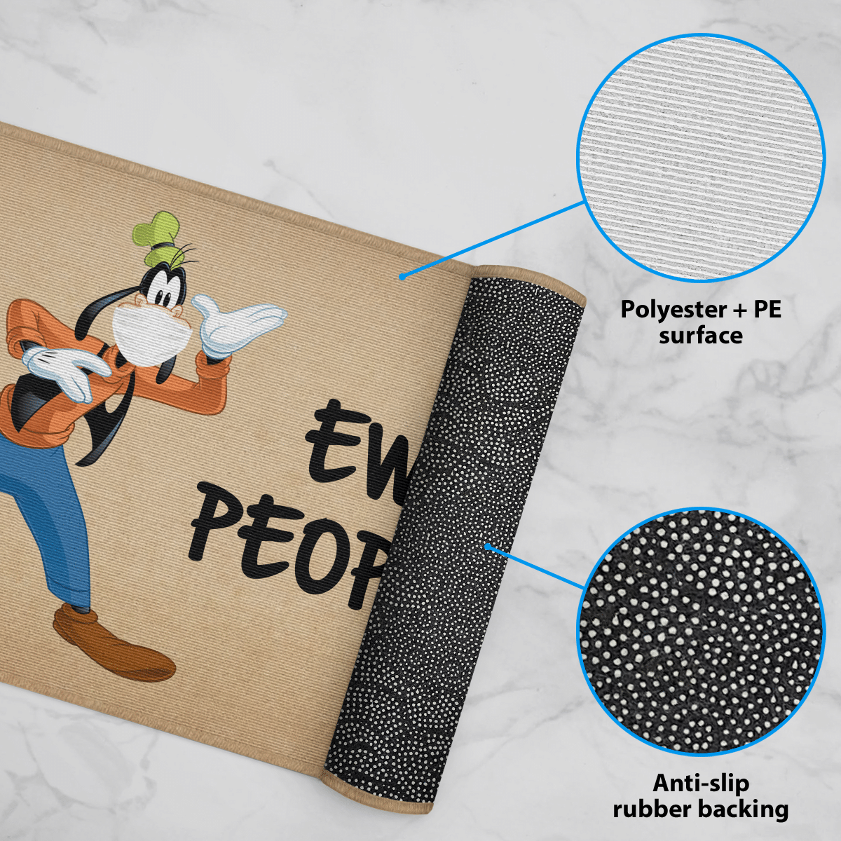 Goofy Doormat for Home Decor - Ew People Welcome Mat - AnimeBape