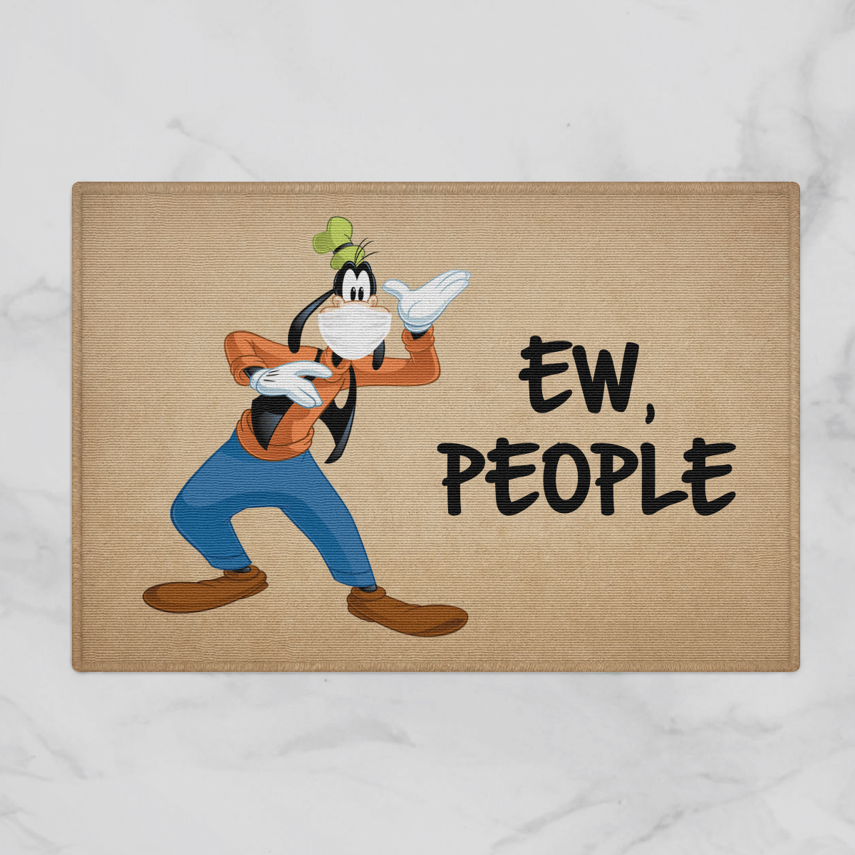 Goofy Doormat for Home Decor - Ew People Welcome Mat - AnimeBape
