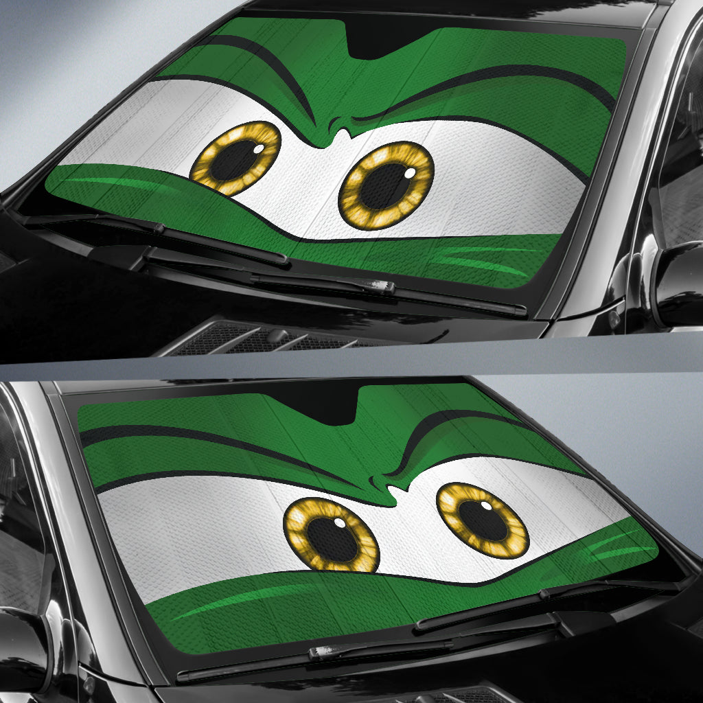 Angry Green Eyes Car Auto Sun Shades for Windshield Protection - AnimeBape