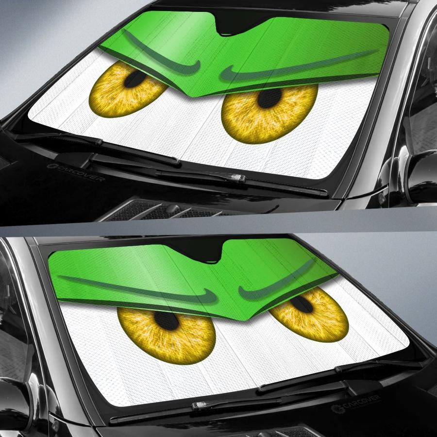 Green Cartoon Angry Eyes Sun Shades for Cars Windshield Accessories ...