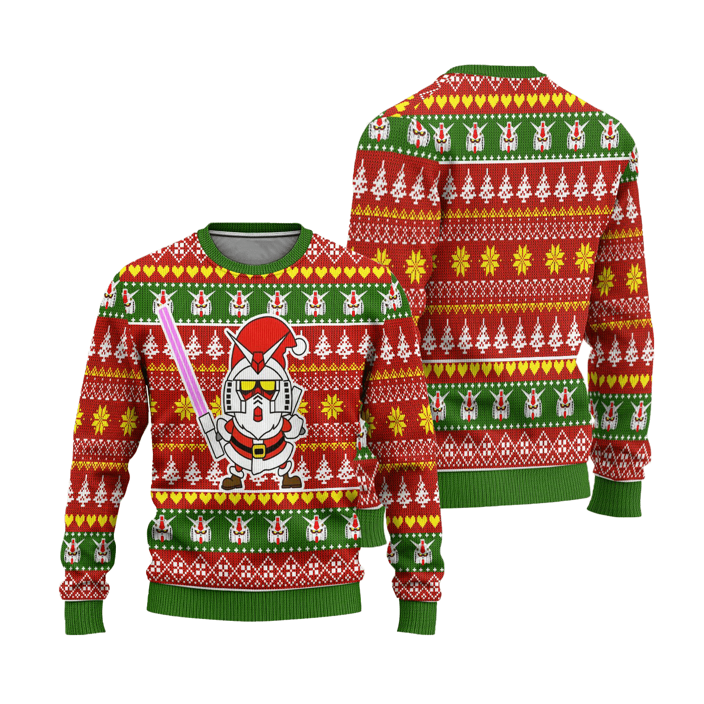 Gundam Anime Christmas Sweater Custom Santa Gift for Fans - AnimeBape