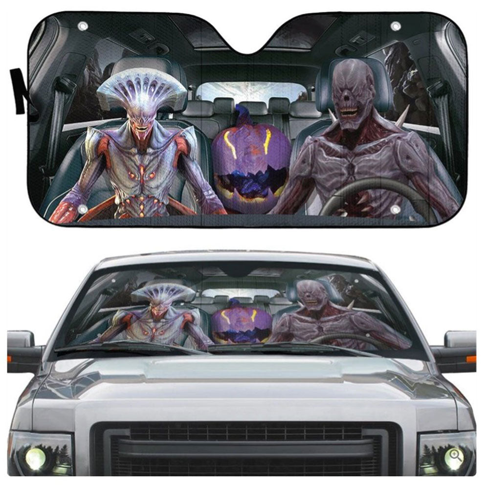 Halloween Demon Custom Auto Sun Shades for Car Windshield Decor - AnimeBape