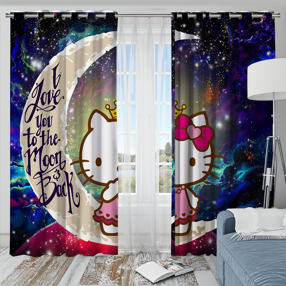 Hello Kitty Galaxy Curtain - Love You To The Moon Window Treatment ...