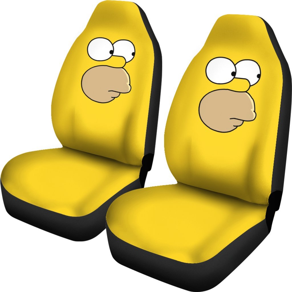 Homer Simpson Custom Car Seat Covers Premium Decor Protectors - AnimeBape
