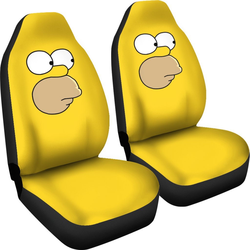 Homer Simpson Custom Car Seat Covers Premium Decor Protectors - AnimeBape